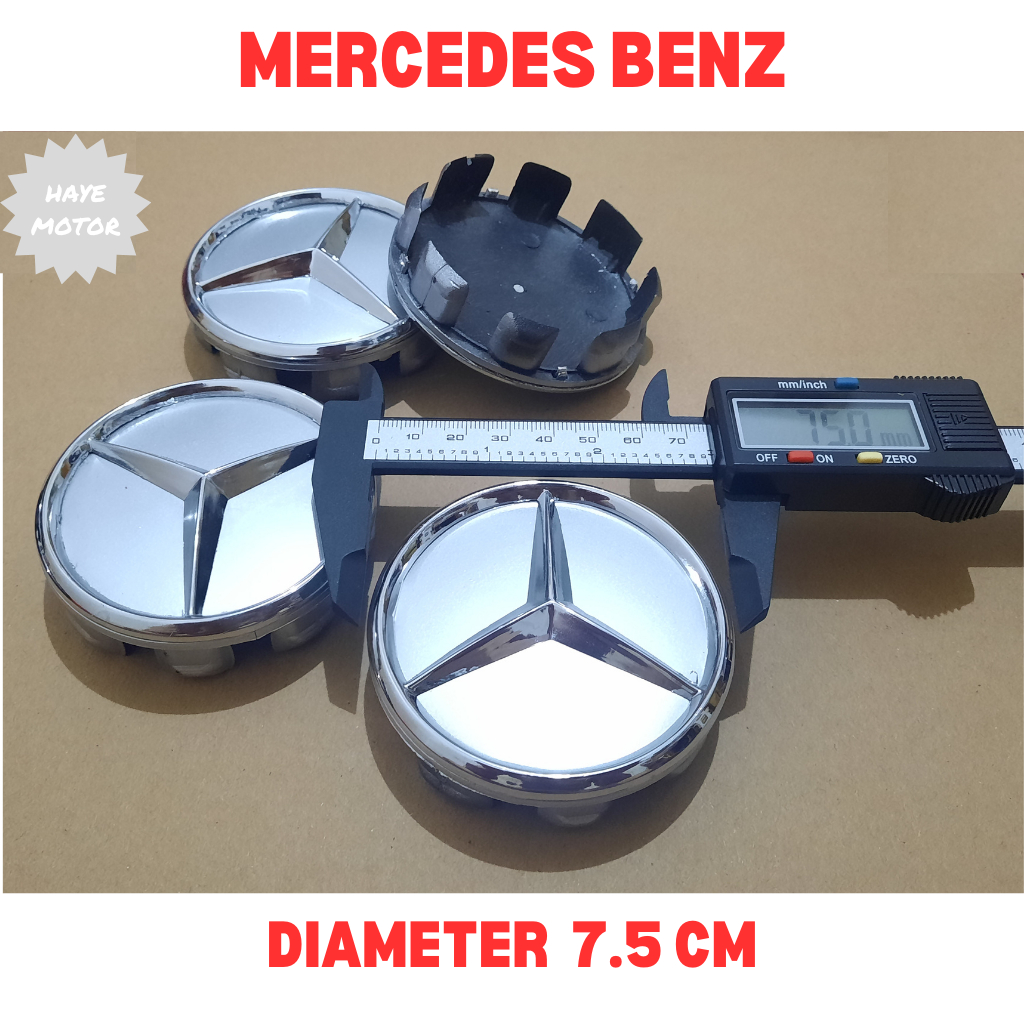 Jual Dop Roda atau Tutup Velg Putih Mobil MERCEDES BENZ / MERCY ...