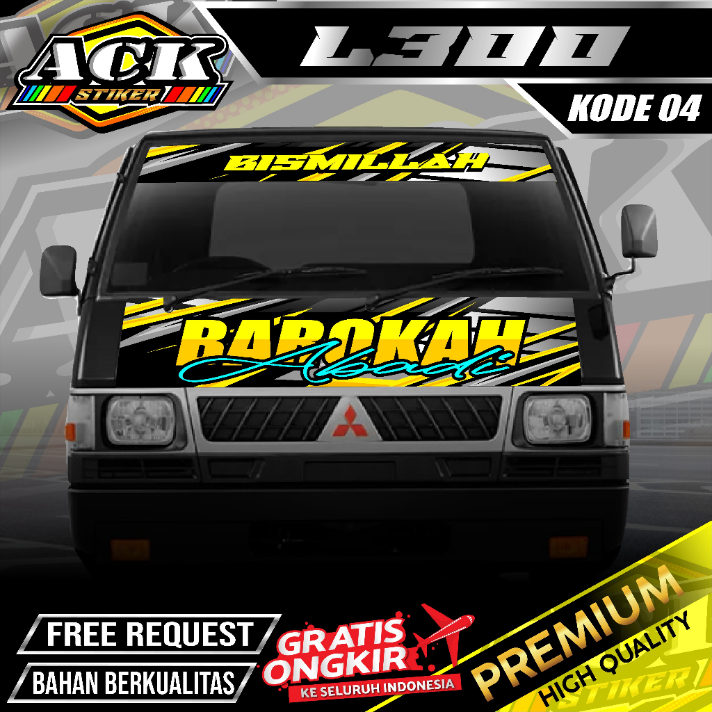 Jual STIKER DECAL KABIN DEPAN L300 PICK UP / Stiker Kabin L300 KODE ACK ...