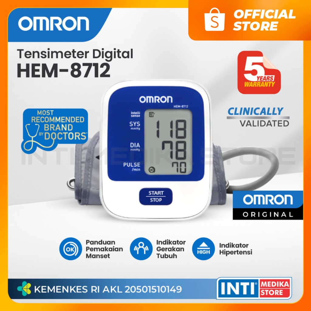 Jual OMRON - Tensimeter Digital + Connect Bluetooth HEM 7156T | Tensi ...