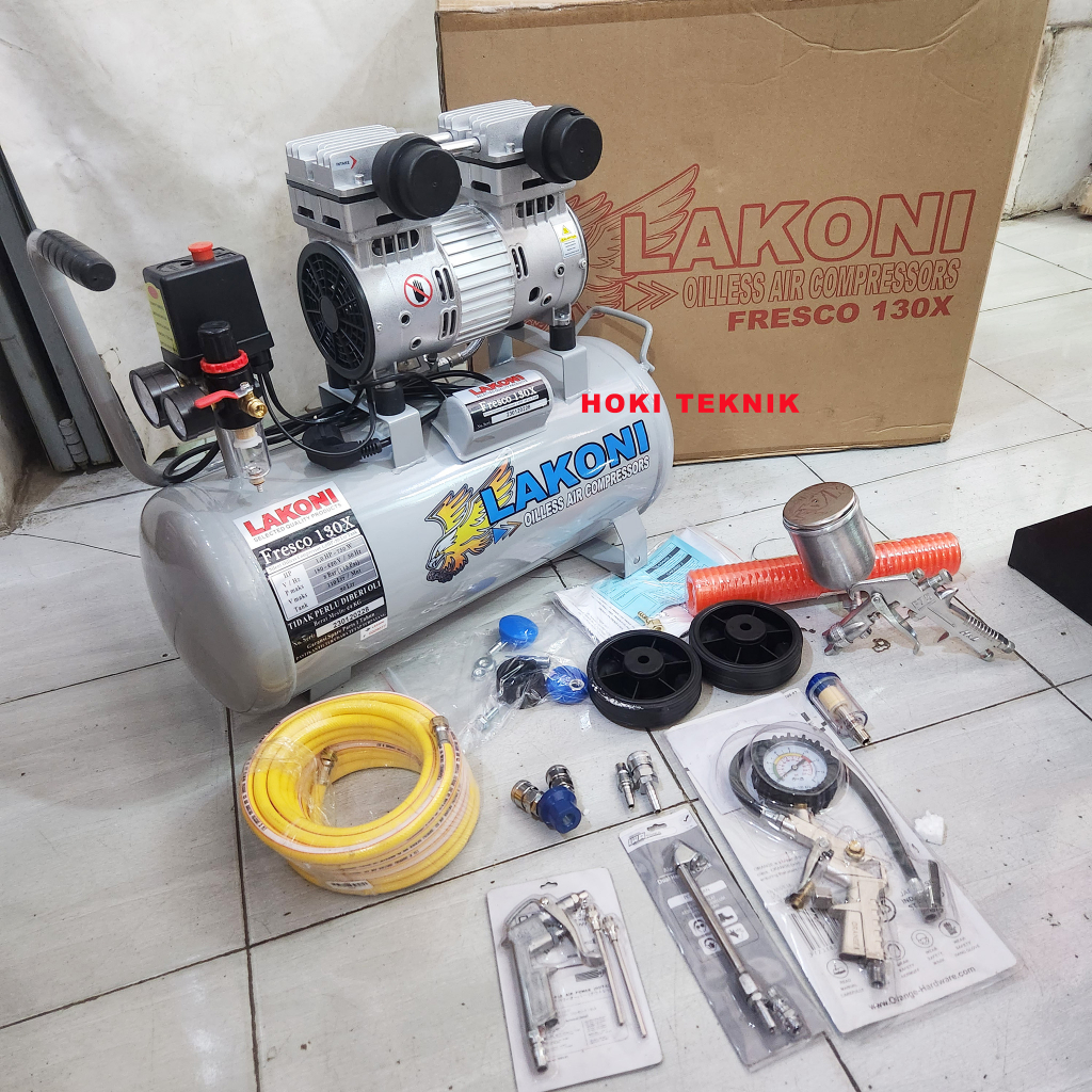 Jual Mesin Kompresor 1 HP Lakoni Fresco 130x silent | Shopee Indonesia