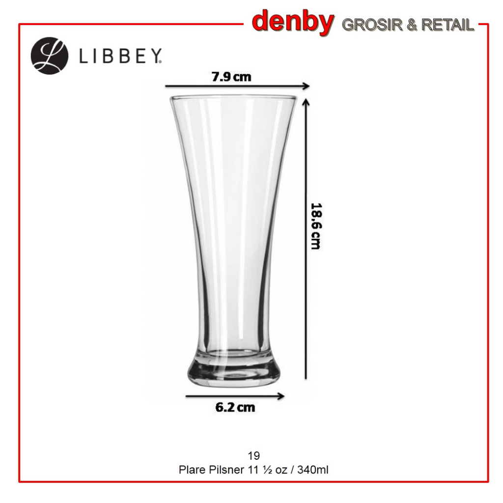 Jual Libbey 19 Gelas Glass Flare Pilsner 340 ml | Shopee Indonesia