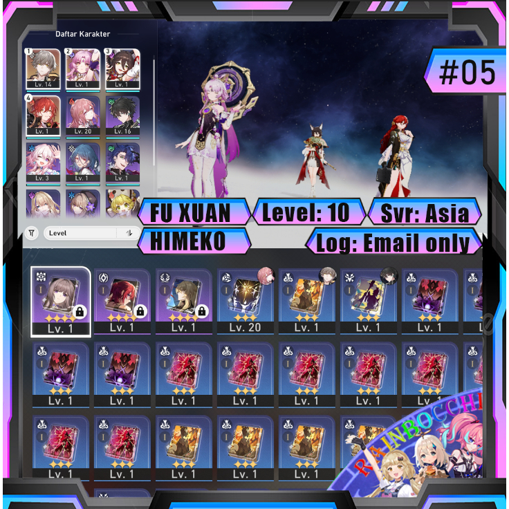 Jual HSR FU XUAN Akun Honkai Star Rail Starter / Mid | Shopee Indonesia