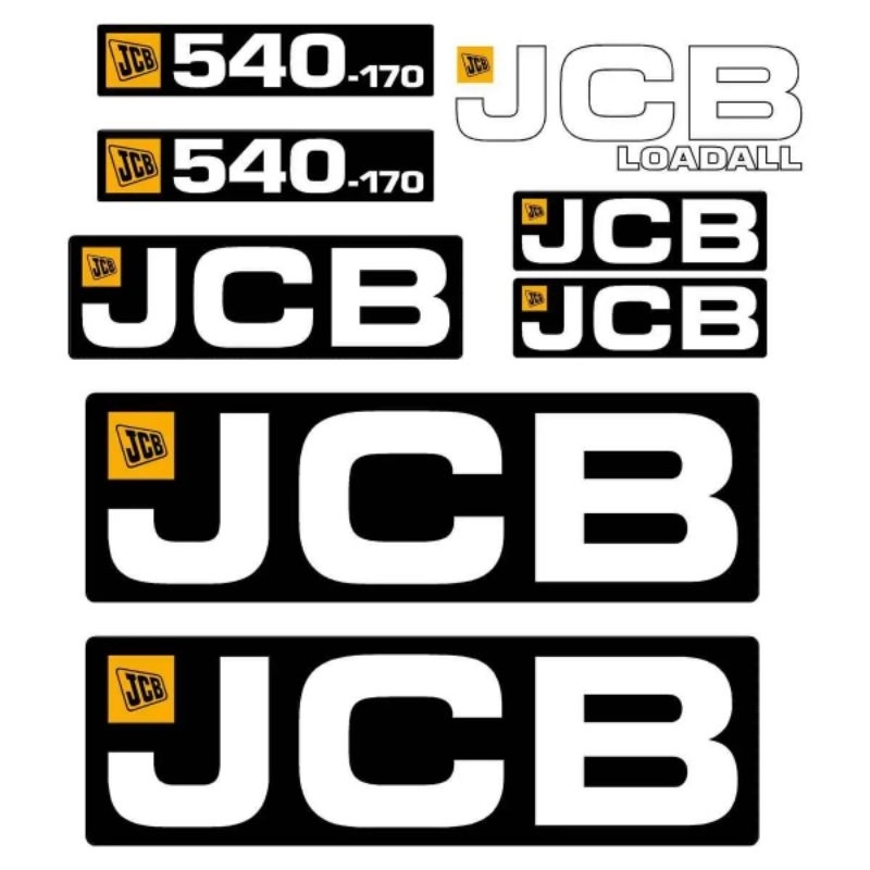 Jual JCB 540-170 Decals Stickers - repro laminated decal kit | Shopee ...