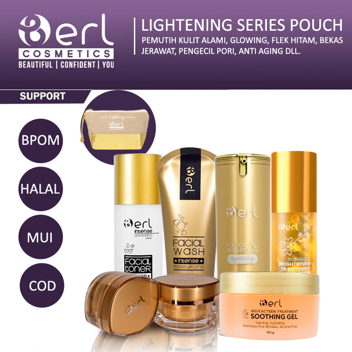 Jual (COD) INTENSE LIGHTENING SERIES POUCH Berl Cosmetic B Erl ...