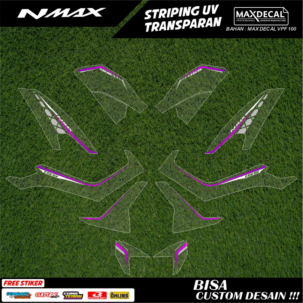 Jual STIKER STRIPING TRANSPARAN NMAX FACELIFT LIS STICKER UV SEMI FULL ...