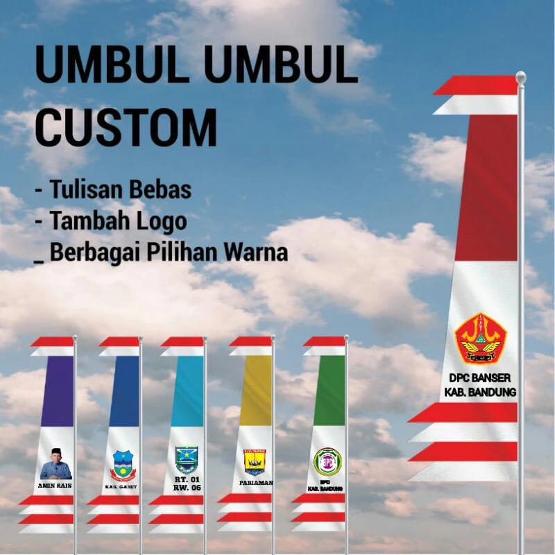 Jual Bendera Umbul Umbul Custome Logo Panjang 4 Meter | Shopee Indonesia