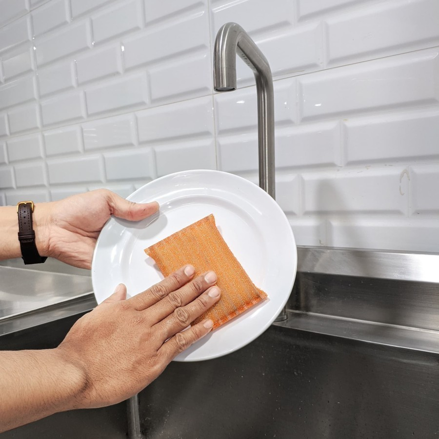 Jual Sponge Cuci Piring Star Scrubber Metalik Warna Spons Sabun Spon ...