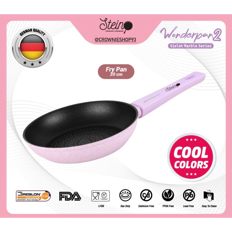 Jual STEIN Wonder Pan 2 Panci Anti Lengket, Marble Coating Greblon ...
