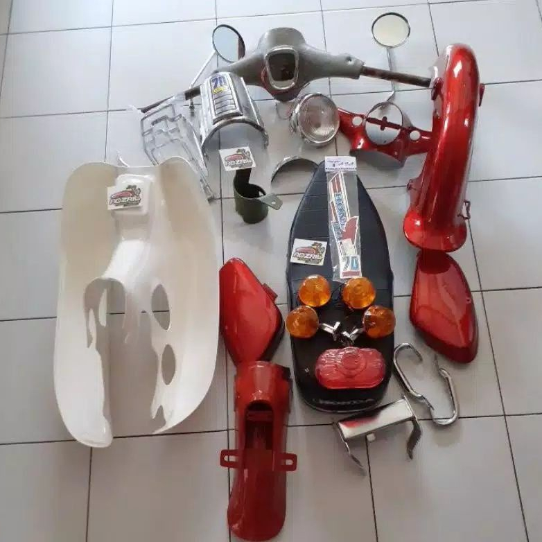 Jual Paket cover body c70 / kepala set sein sayap c70 jok c70 bekjul ...