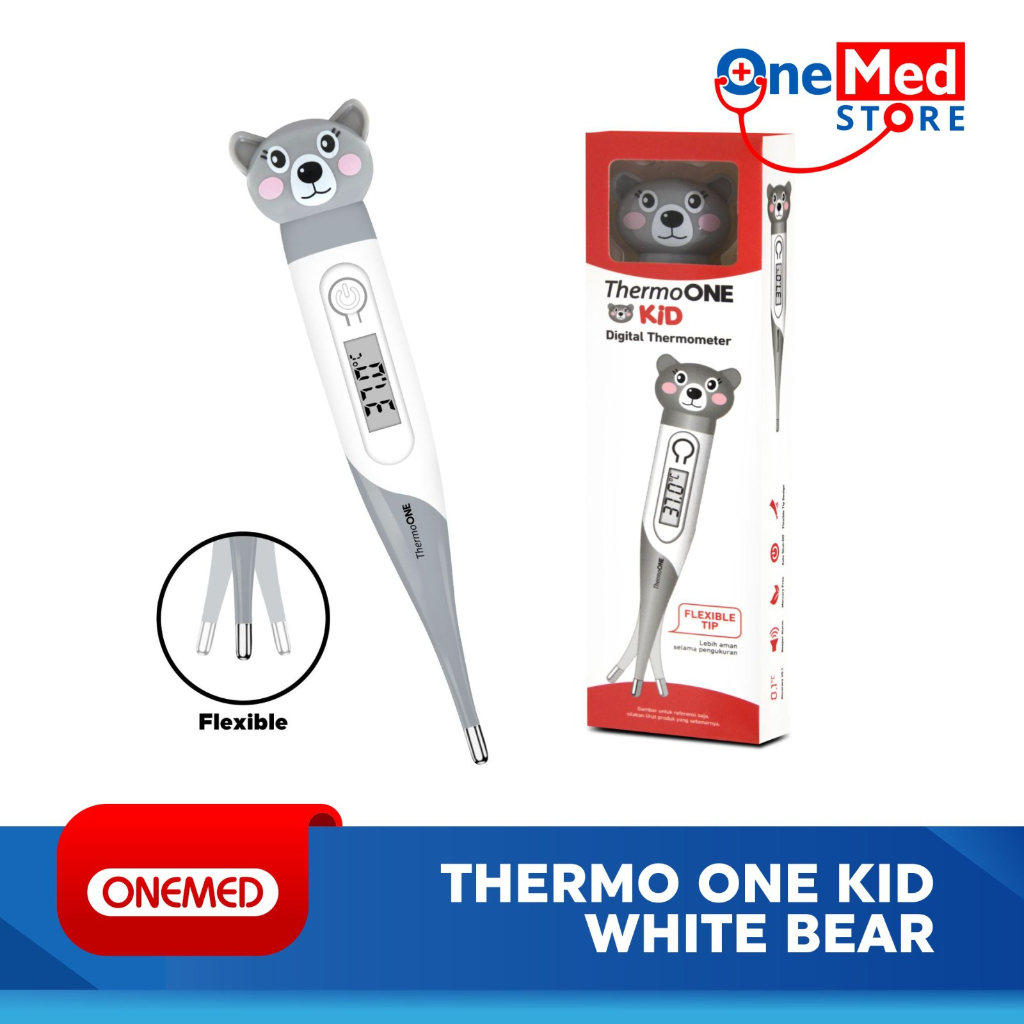 Jual Thermometer Digital Kid White Bear ThermoOne Onemed OT | Shopee ...