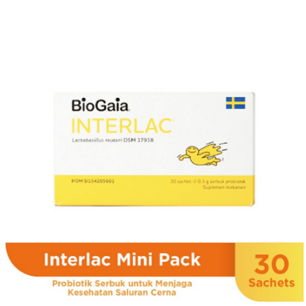 Jual Interlac Probiotic Powder Serbuk Sachet - isi 30 sachet | Shopee ...