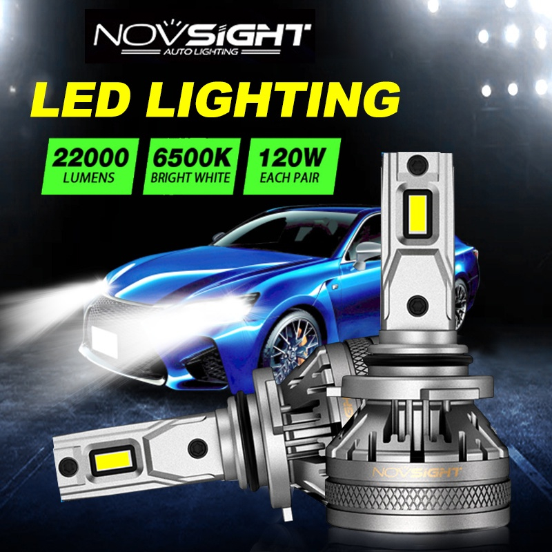 Jual Novsight Lampu Depan Led H4 H11 A500-N37 Warna Putih Bulb 120W 22000LM A Pair 6500K Car Fog ...