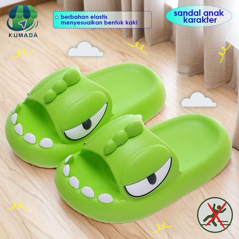 Jual Sendal Anak Motif Dino Yang Sangat Lucu Sendal Slip On Anak ...