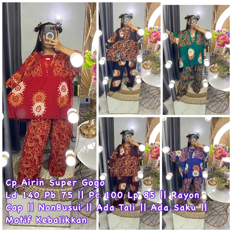 Jual Setelan CP Super Gogo Lengan Pendek Ld 140 Saqueena Batik | Shopee ...