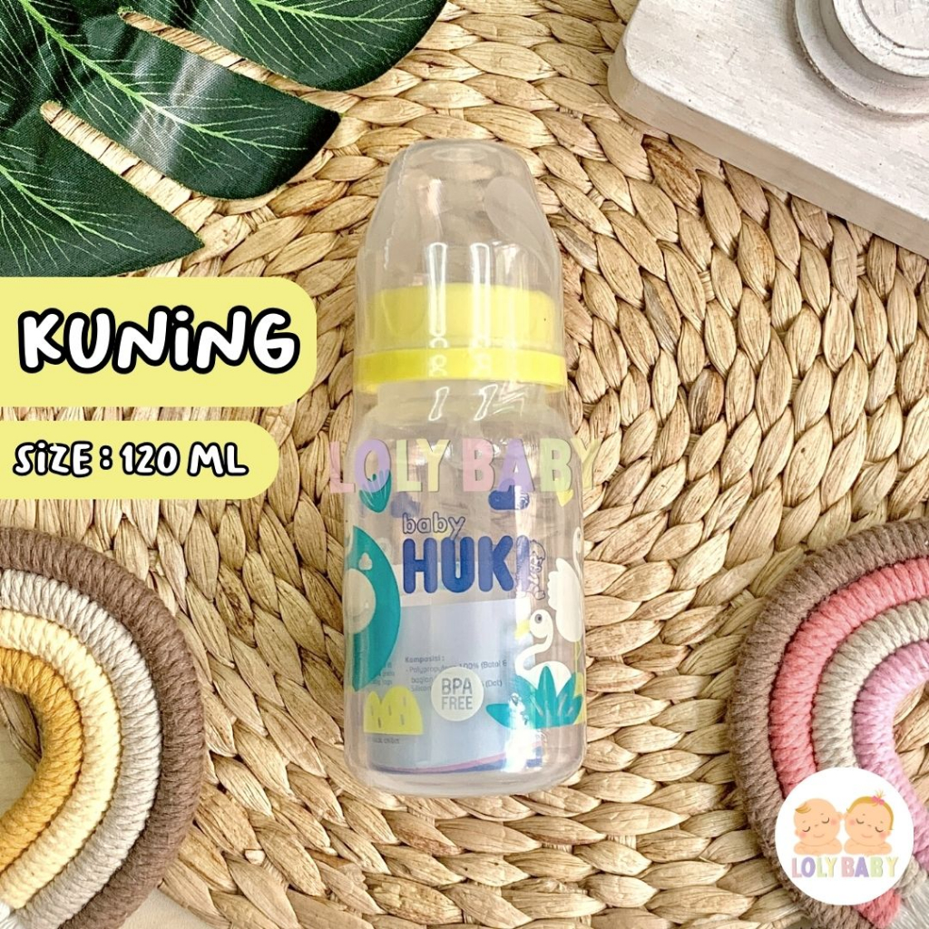 Jual Baby Huki Botol Susu PP SP Round 60 ML 120 ML 240 ML Dot Gepeng ...