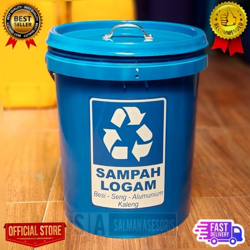 Jual Tempat Sampah Plastik 20 Liter Organik / Non Organik / B3 / Logam ...