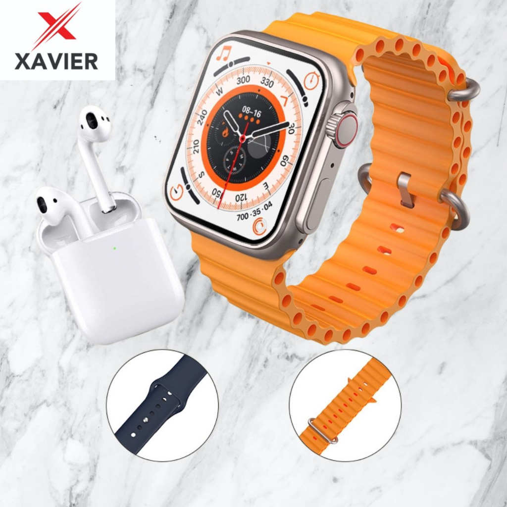 Jual XAVIER-SmartWatch I8 ULTRA Amoled Multi-Sport Mode Distance Heart ...