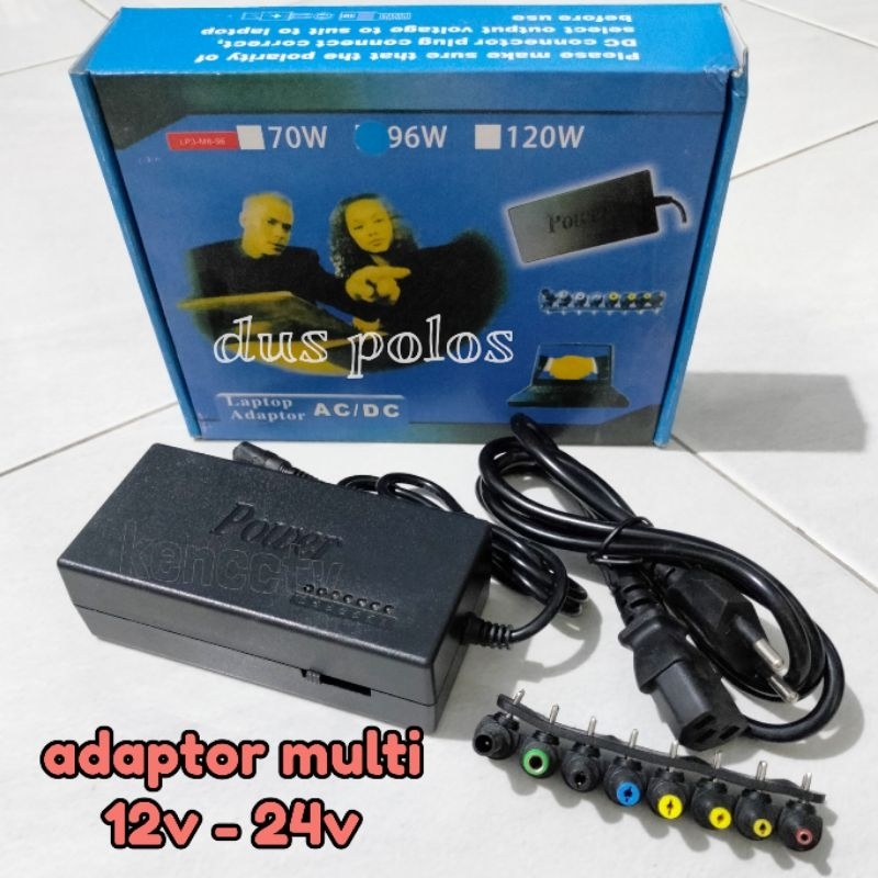 Jual adaptor laptop multi 12v sampai 24v adaptor universal multi ...