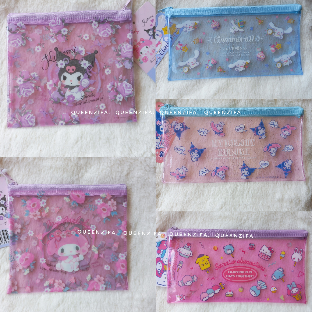 Jual Seria Daiso Pouch Glitter Disney Sanrio Cinnamorol, Kuromi, Melody ...