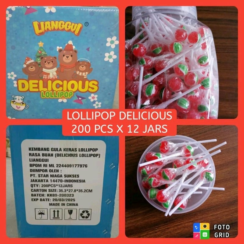 Jual Permen Cemilan Snack Lolipop Loli Delicious Buah Semangka ...