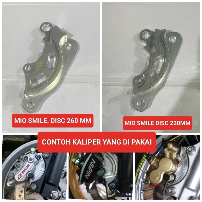 Jual breket / bracket kaliper 2p disc 220 - 260 mm mio smile soul karbu (untuk kaliper rcb s ...