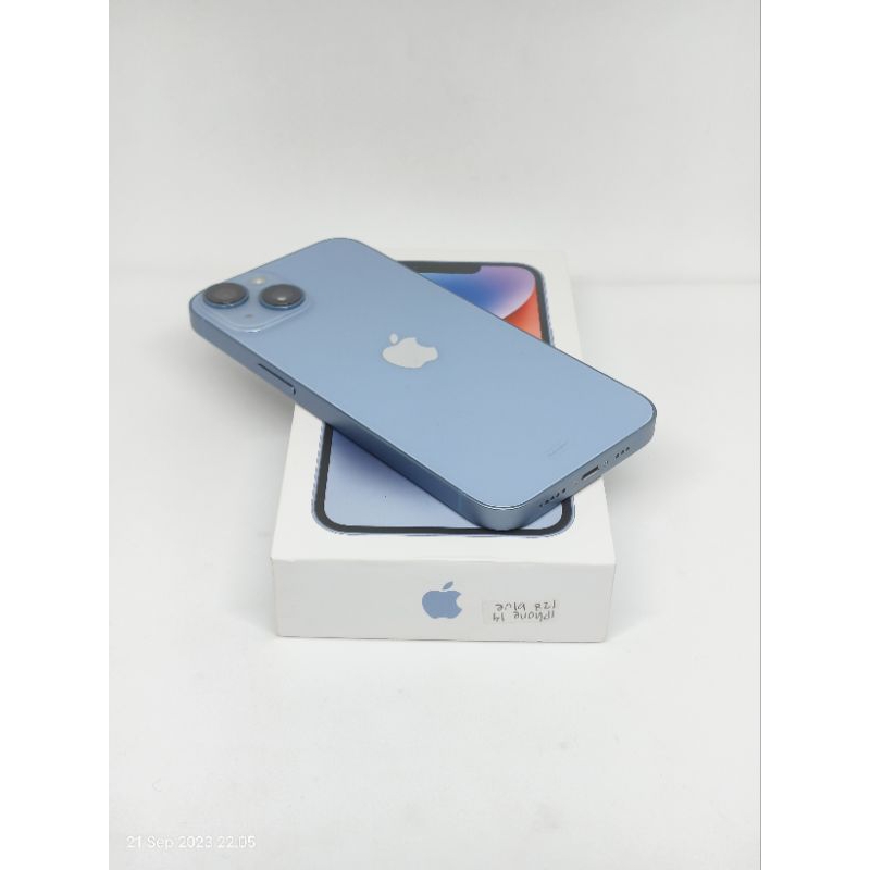 Jual iPhone 14 128gb warna biru garansi iBox 29 mei 2024 | Shopee Indonesia