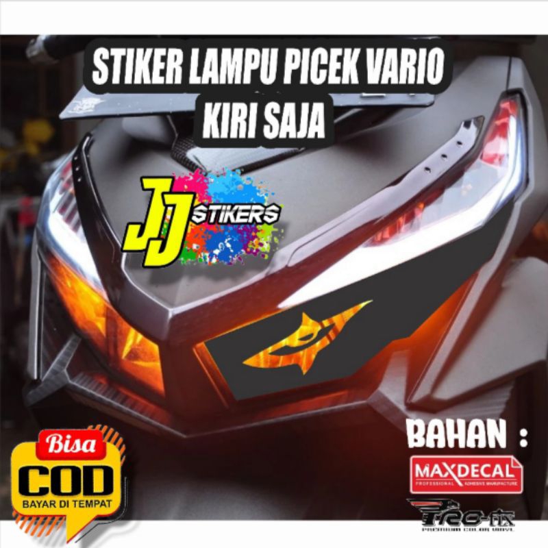 Jual Stiker Sticker Lampu Picek Vario Led 2015 2017 Sebelah Kiri Saja Shopee Indonesia