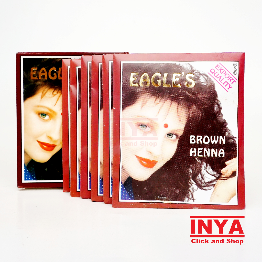 Jual EAGLES BROWN HENNA HAIR DYE 10x6 Bungkus / BOX - Semir Rambut ...