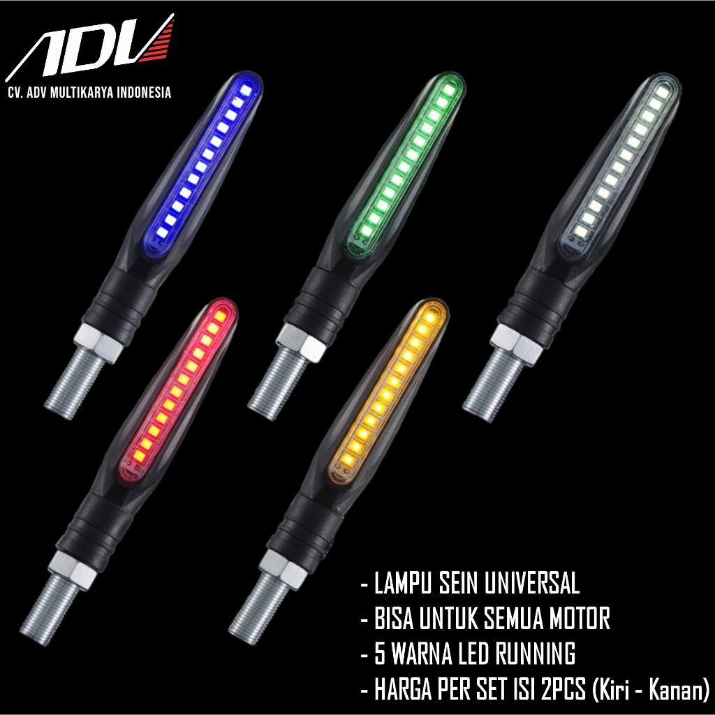 Jual LAMPU SEIN RUNNING LED LIDI UNIVERSAL BISA SEMUA MOTOR SEN TURN ...