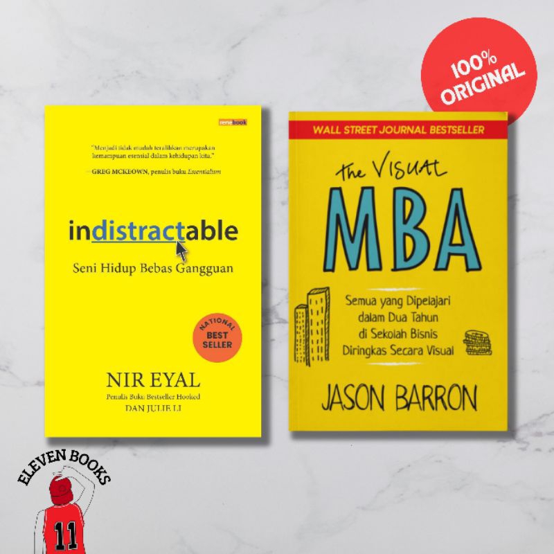 Jual Paket Hemat Buku Original Indistractable dan The Visual MBA ...
