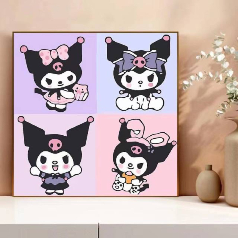 Jual [CHIYO X SANRIO] LUKISAN NOMOR DIY KUROMI SET 20CM/KANVAS LUKISAN ...
