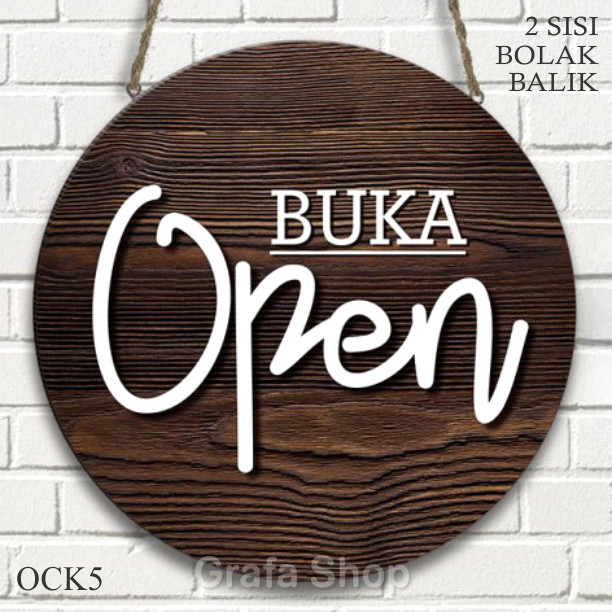 Jual Papan Tulisan Open Close Bolak Balik bahan Kayu Mdf Vintage ...