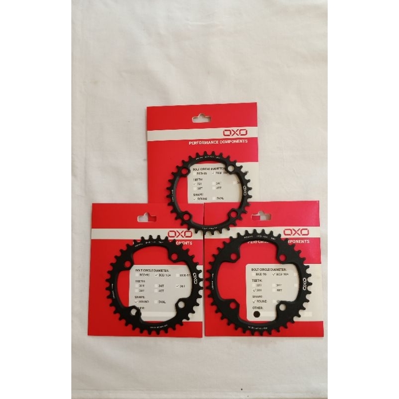 Jual CRANK SINGLE CHAINRING OXO 32T 36T 38T ROUND BCD 104 SEPEDA MTB ROADBIKE | Shopee Indonesia