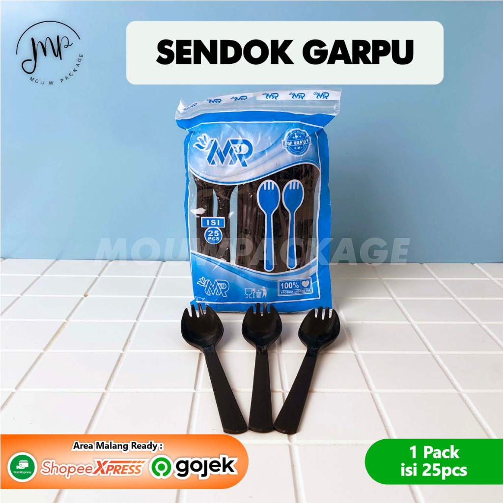 Jual SENDOK PLASTIK 2IN1 / SENDOK GARPU 2IN1 | Shopee Indonesia