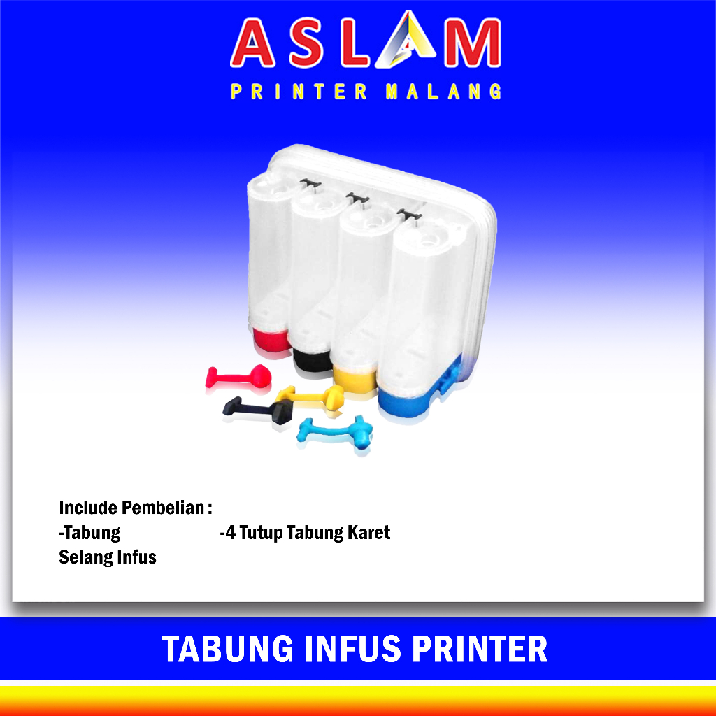 Jual Tabung Infus 4 Warna 60ml modifikasi printer Epson Canon HP ...