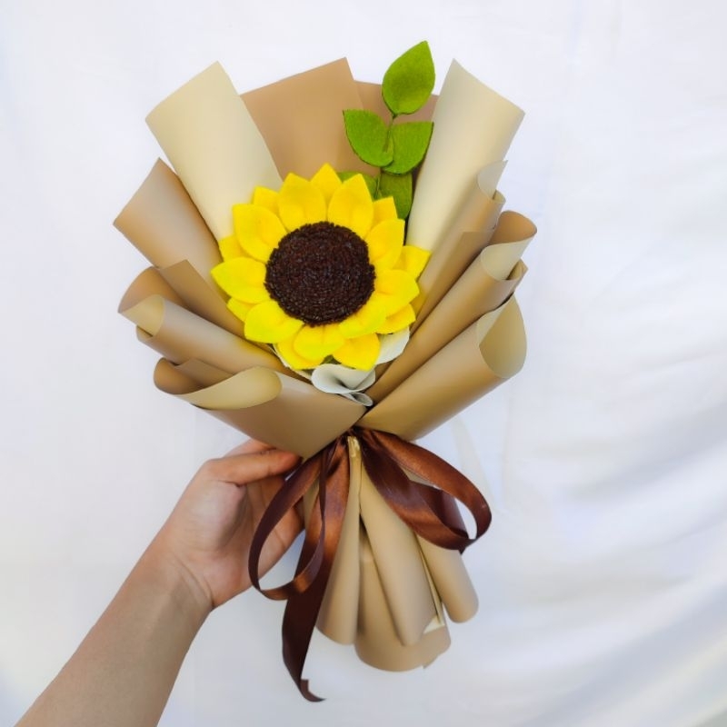 Jual Buket bunga matahari flanel single mini| sunflower bouquet ...