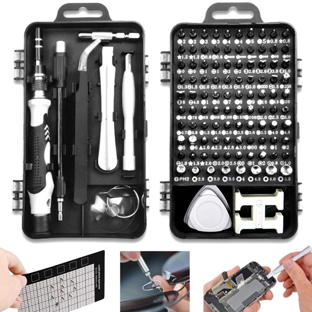 Jual ( GBL ) Obeng HP Full Set 115 in 1 Multifungsi/ Obeng 115 in 1 HP ...