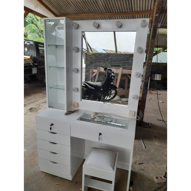 Jual meja rias minimalis/ meja makeup artis/ meja makeup | Shopee Indonesia