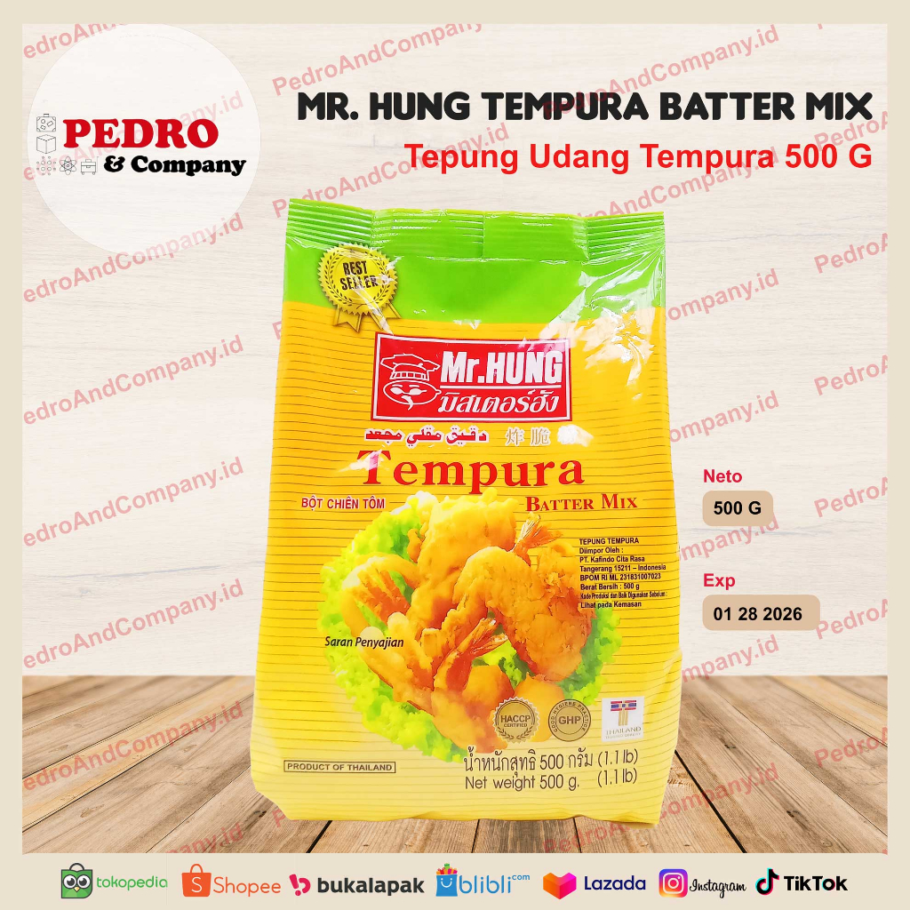 Jual Mr. Hung Tempura batter mix 500 gram tepung udang tempura thailand ...