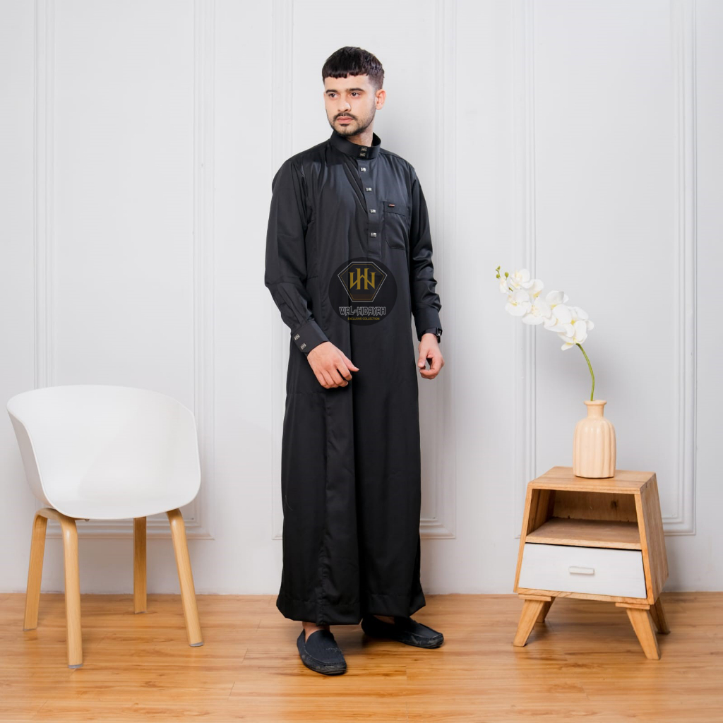 Jual Jubah Gamis Pria Dewasa Lengan Panjang Manset Bahan Katun Maroko ...