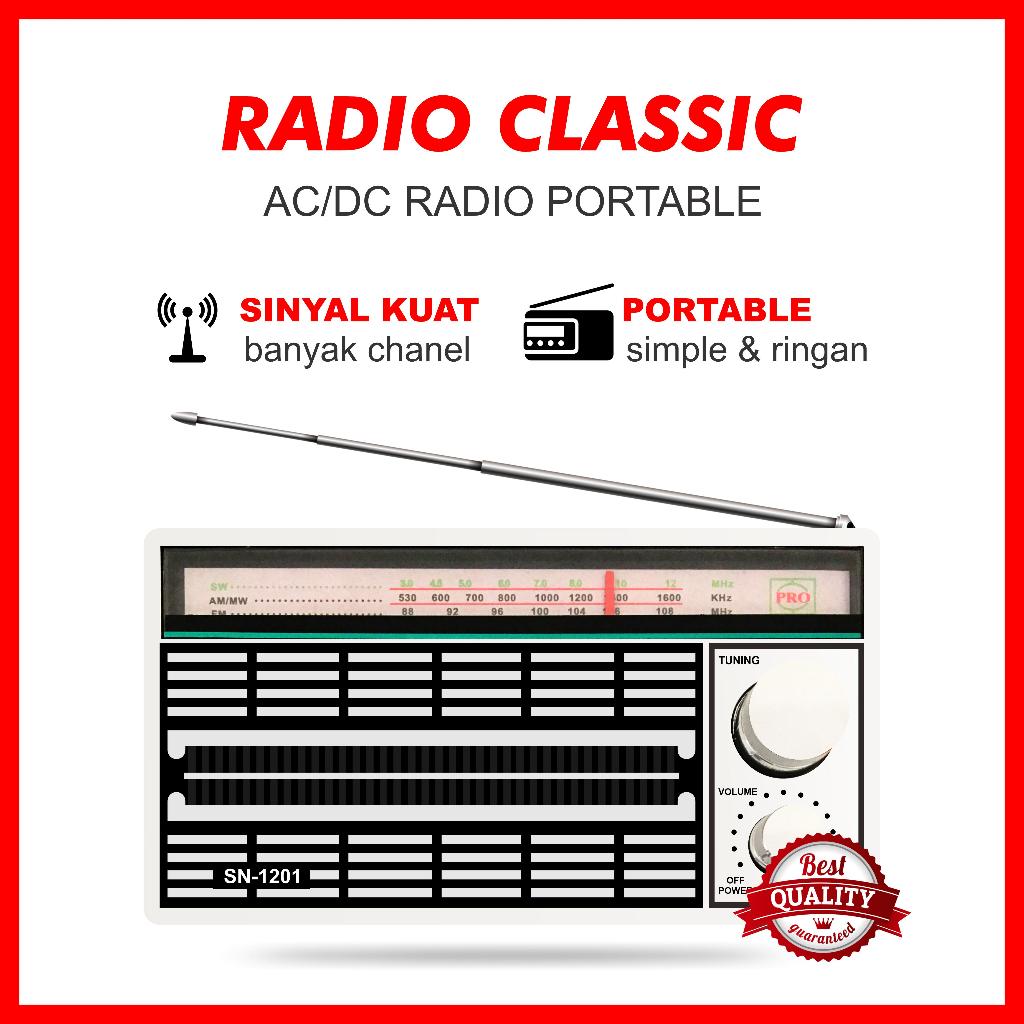 Jual Radio AC/DC Portable, Radio Portable Klasik Jadul Termurah ...