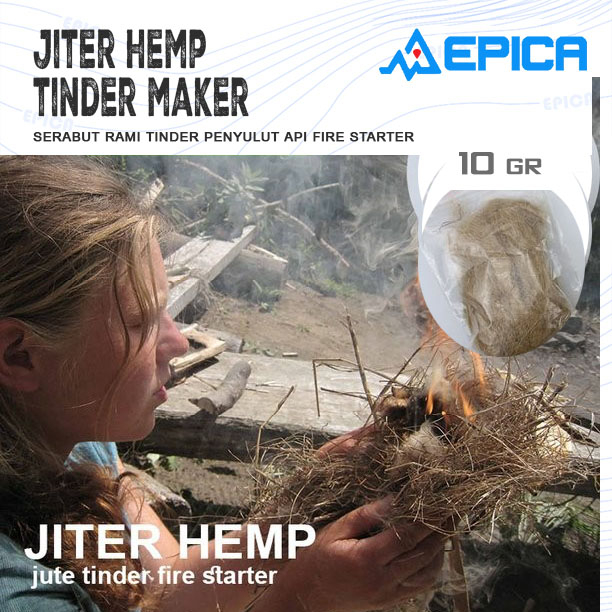 Jual EPICA Fire Tinder Natural Jute Silk Hemp 10 gram Pemantik Api ...