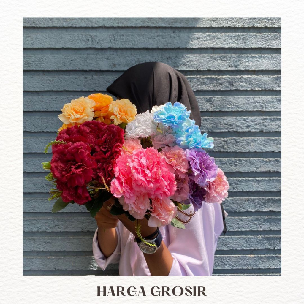 Jual BUNGA PALSU 6 HEADS CARNATION ARTIFICIAL FLOWERS BUNGA SPRING ...
