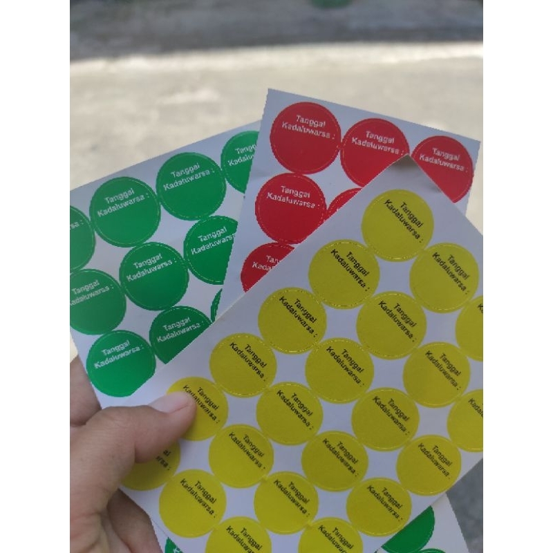 Jual stiker label tanggal kadaluwarsa / tgl expired obat 2x2 cm ...