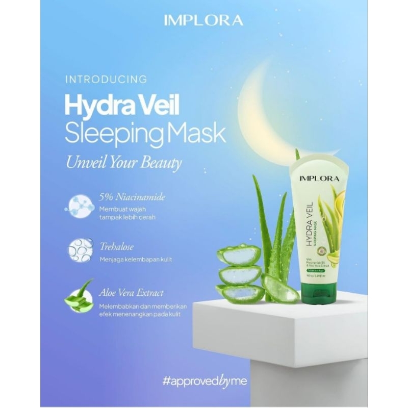 Jual Implora Hydra Veil Sleeping Mask With Niacinamide 5% & Aloe Vera Extract | Shopee Indonesia