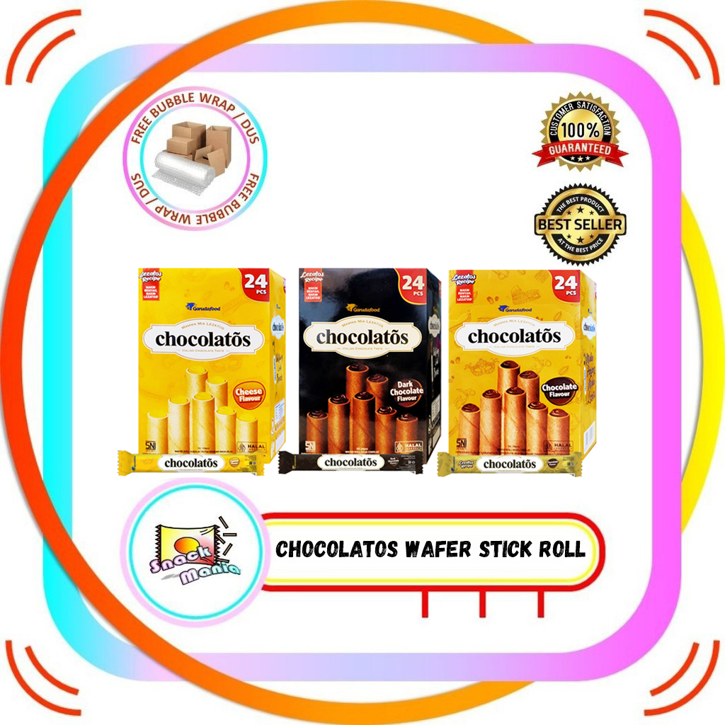 Jual Chocolatos Wafer Stick Roll Dark Coklat | Chocolate | Cheese Keju ...