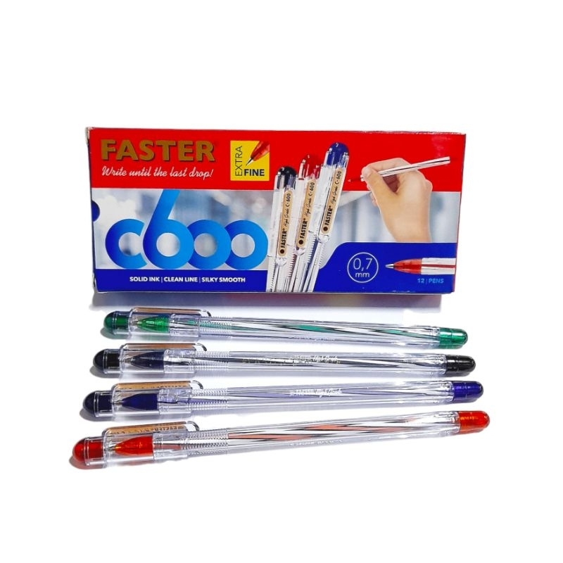 Jual (12pcs) FASTER C600 0,7mm / Solid ink, Clean line, Silky smooth ...