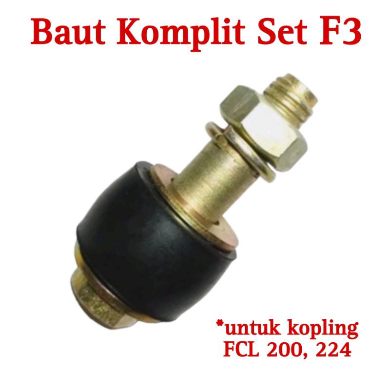 Jual F3 Baut komplit set + Rubber Coupling / Kopling FCL / Baut + Karet ...