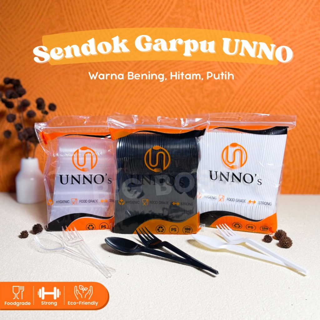 Jual [100 Pcs] Sendok Makan Putih Uno Food Grade Higenies Kuat Tidak ...