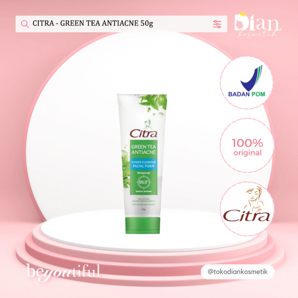 Jual CITRA - GREEN TEA ANTIACNE 50g | Shopee Indonesia